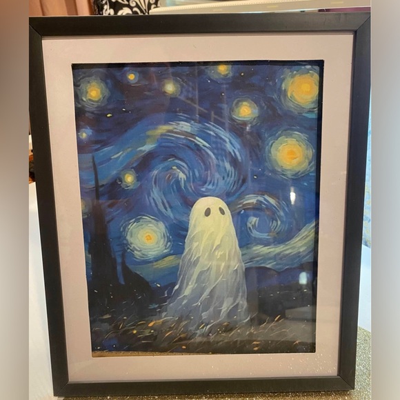 boutique | Holiday | Candy Van Gogh Ghost Starry Night Framed X12 Print ...